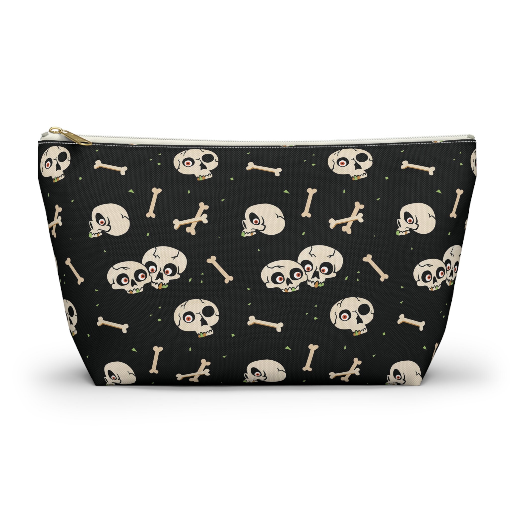 Creepy Cute Skull & Bones Pencil Pouch - Etsy