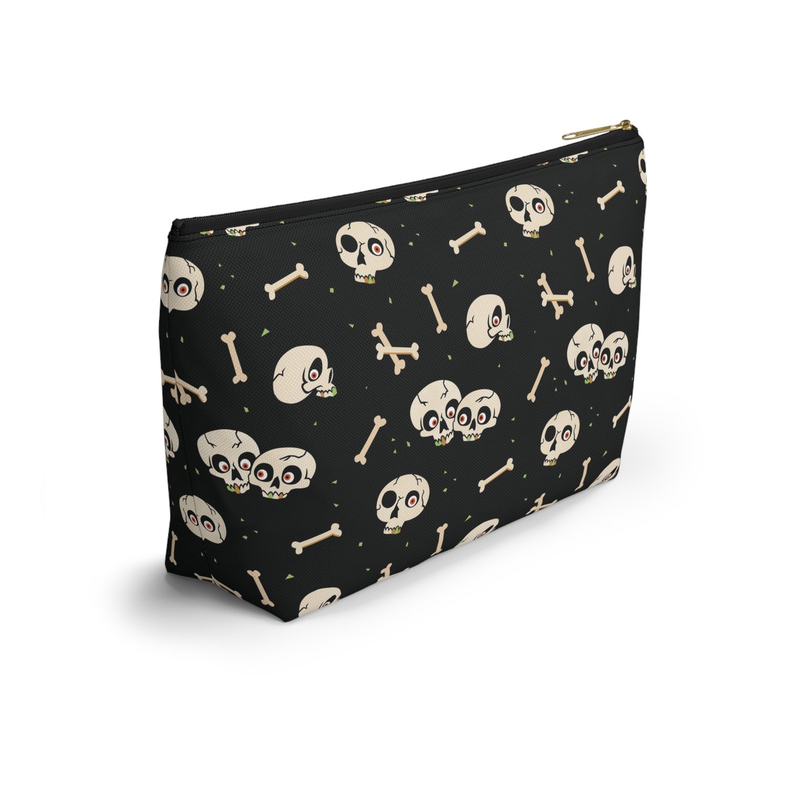 Creepy Cute Skull & Bones Pencil Pouch - Etsy