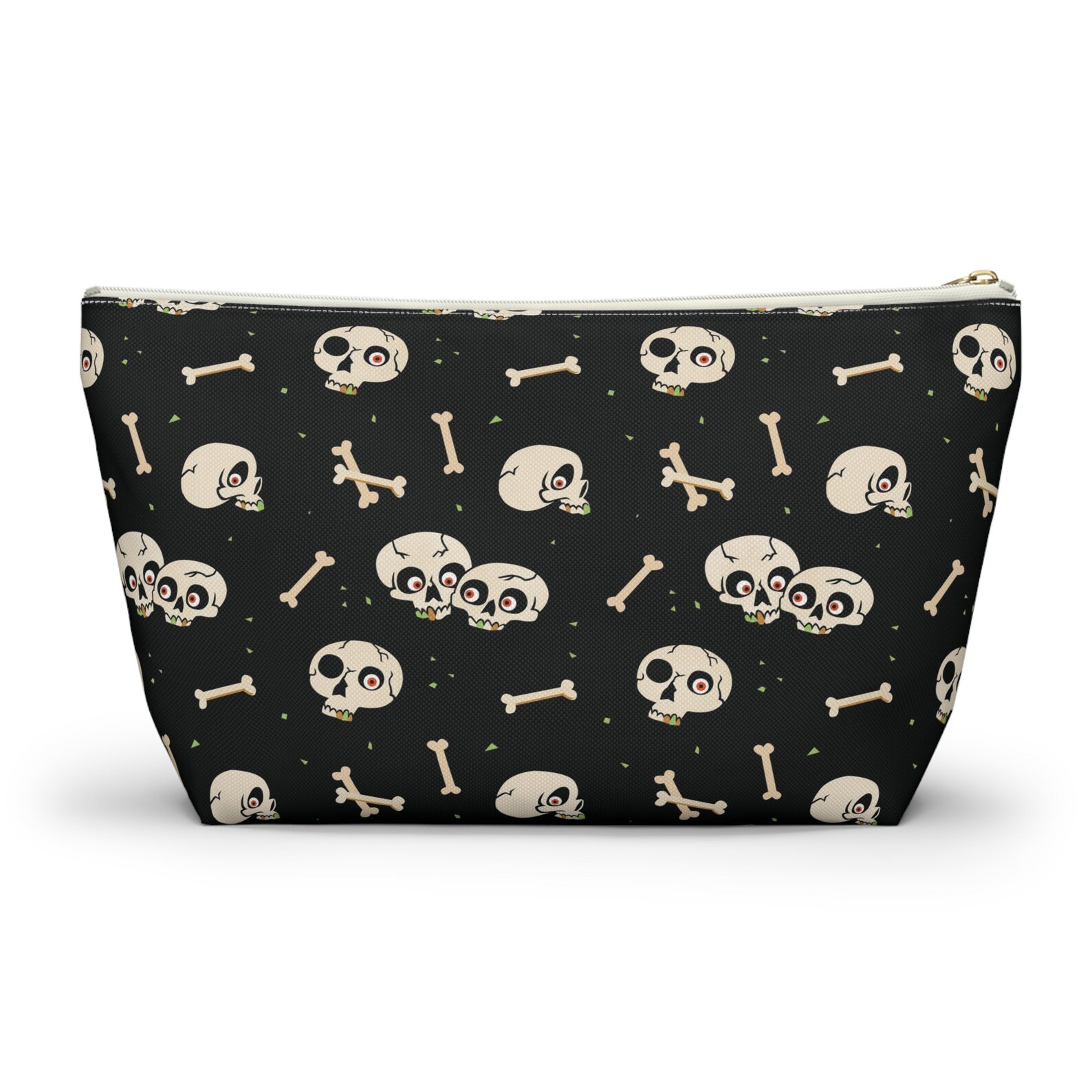 Creepy Cute Skull & Bones Pencil Pouch - Etsy