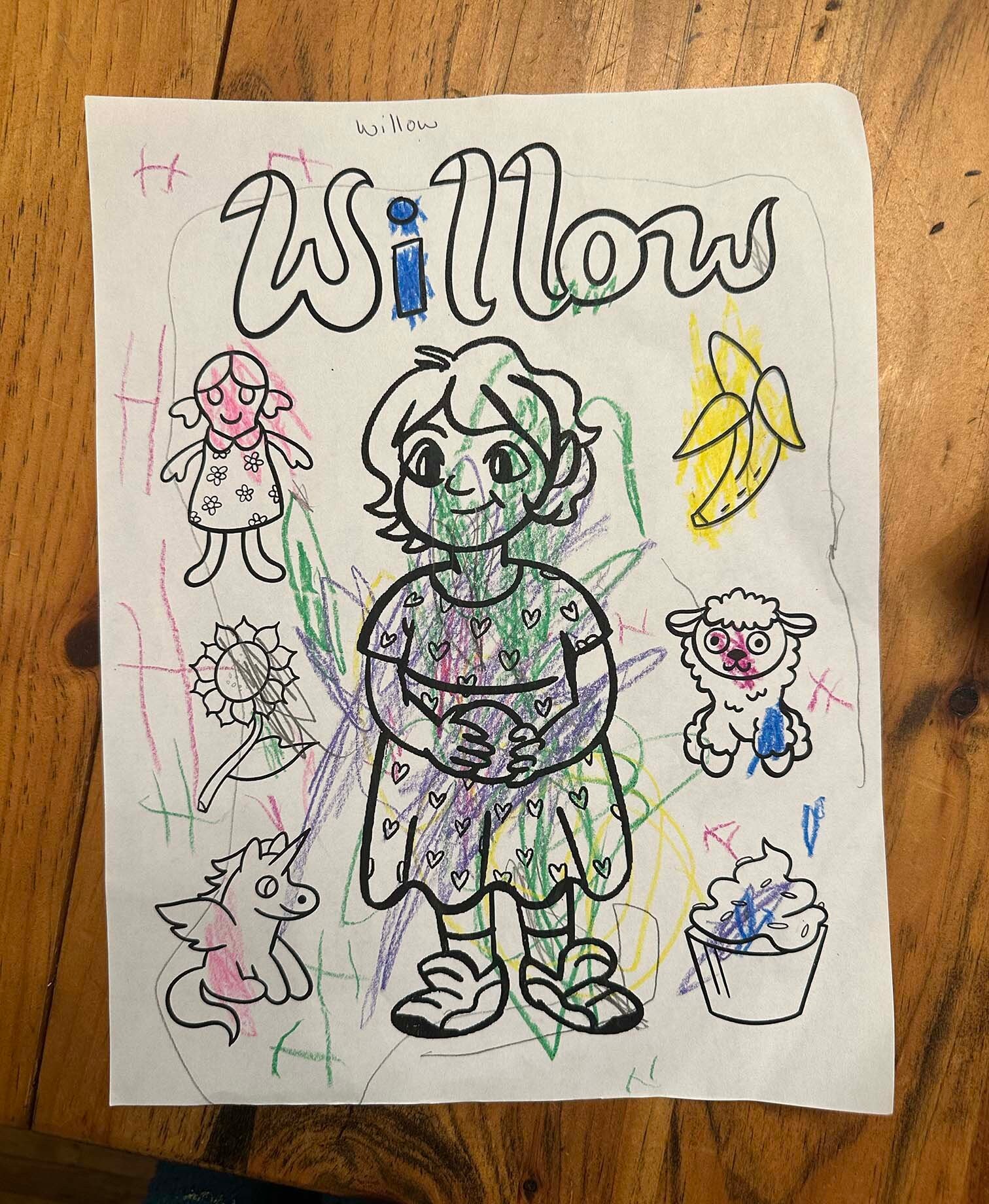 Custom Children's Coloring Book Pages - Etsy