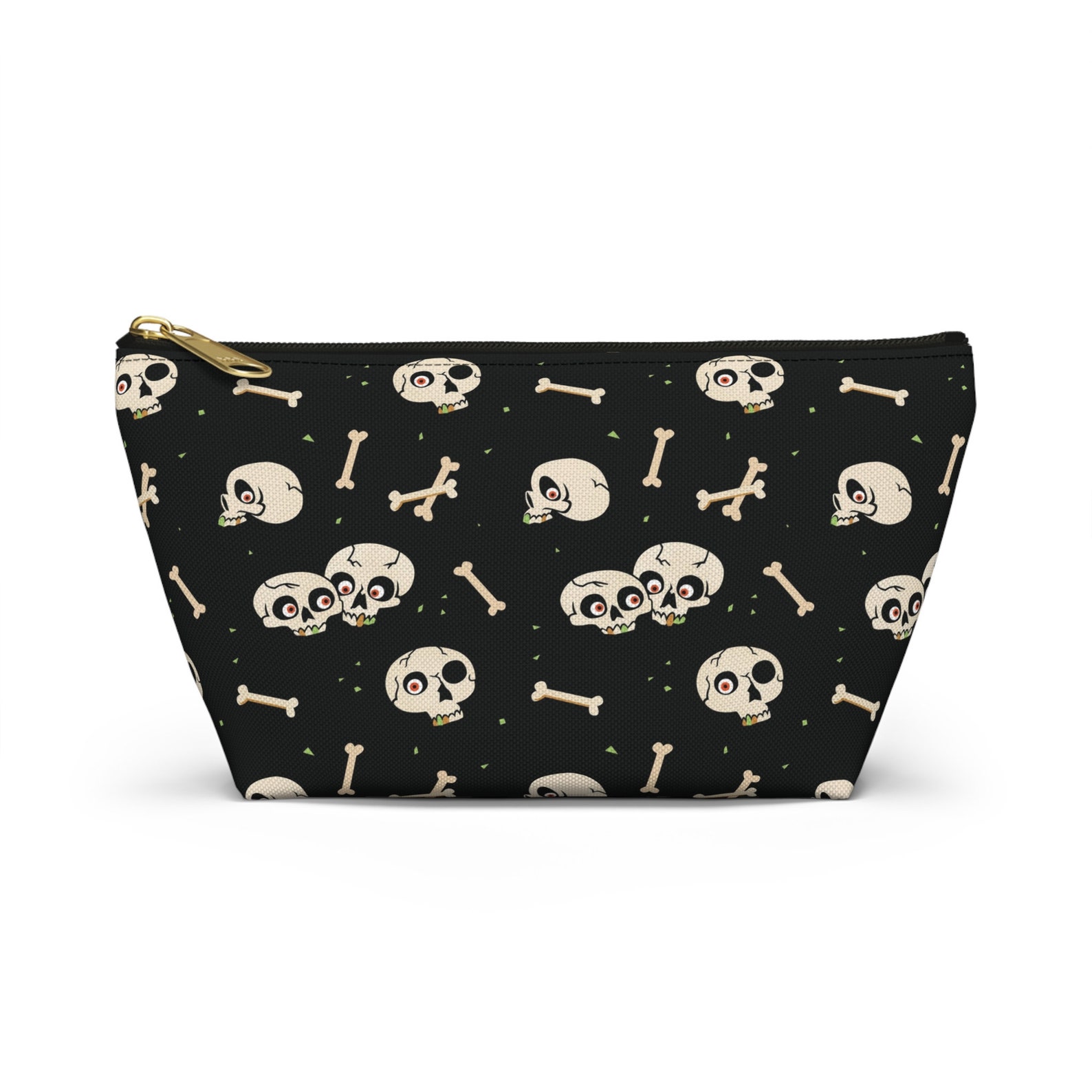 Creepy Cute Skull & Bones Pencil Pouch - Etsy