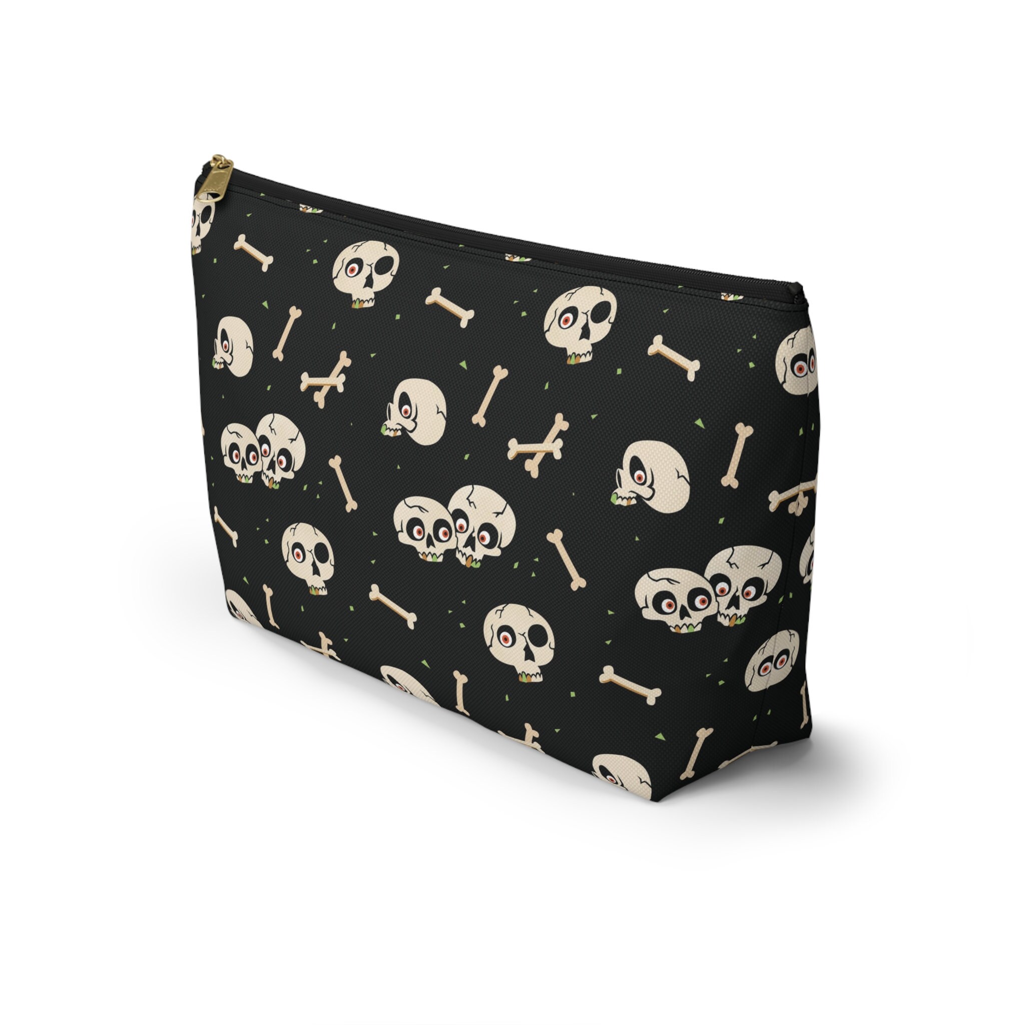 Creepy Cute Skull & Bones Pencil Pouch - Etsy