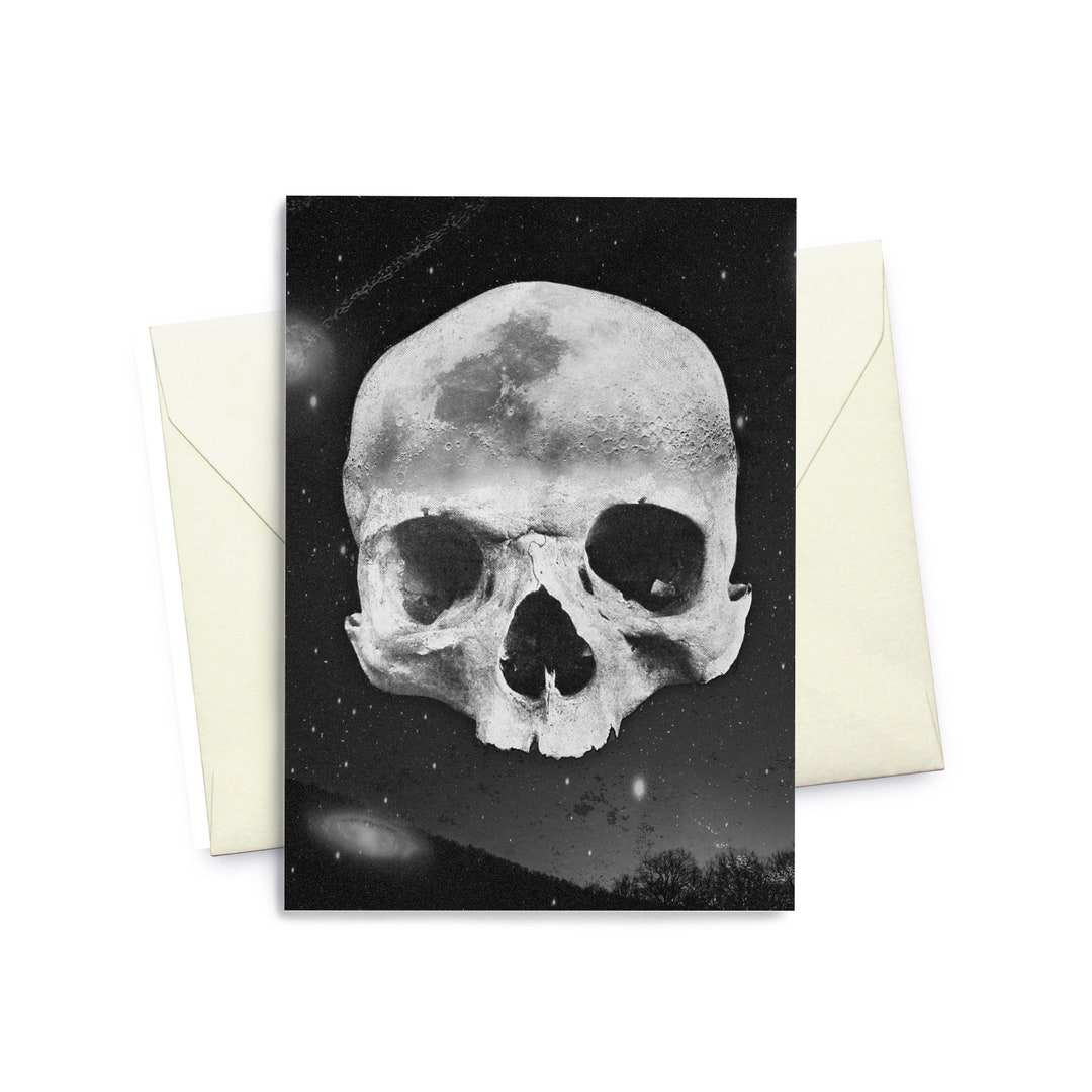 Skull Moon Note Cards - Pack of 10 Greeting Cards - Etsy