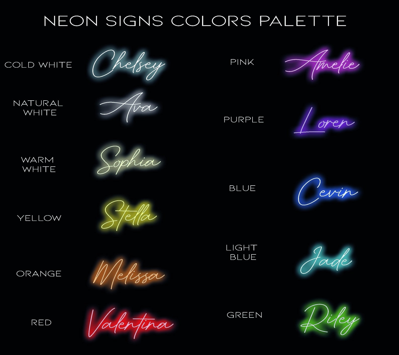 Custom Neon Sign Kids Name Baby Name Neon Sign Crib Sign - Etsy