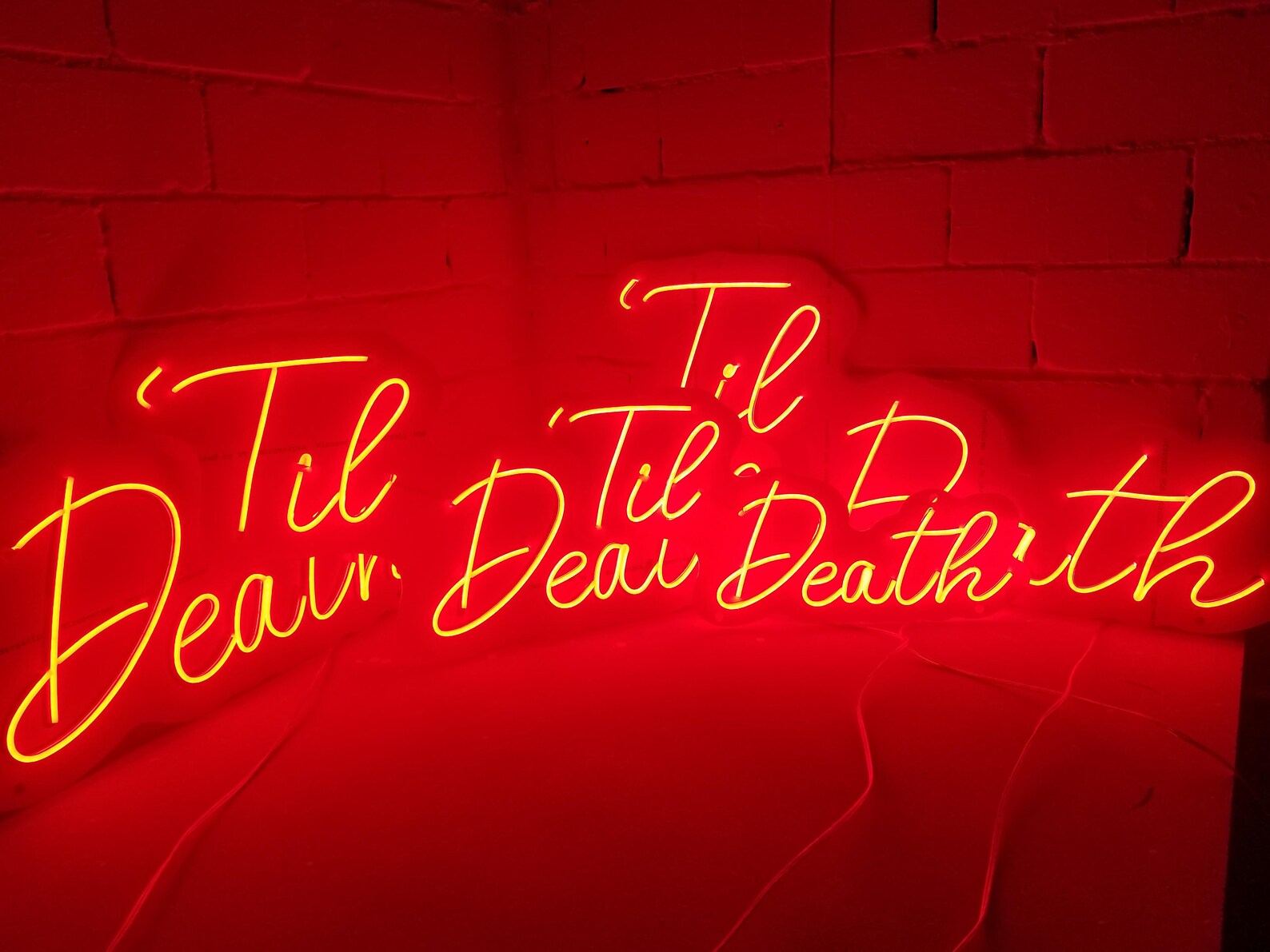 Til Death Neon Sign Wedding Neon Sign Custom Neon Sign Neon - Etsy