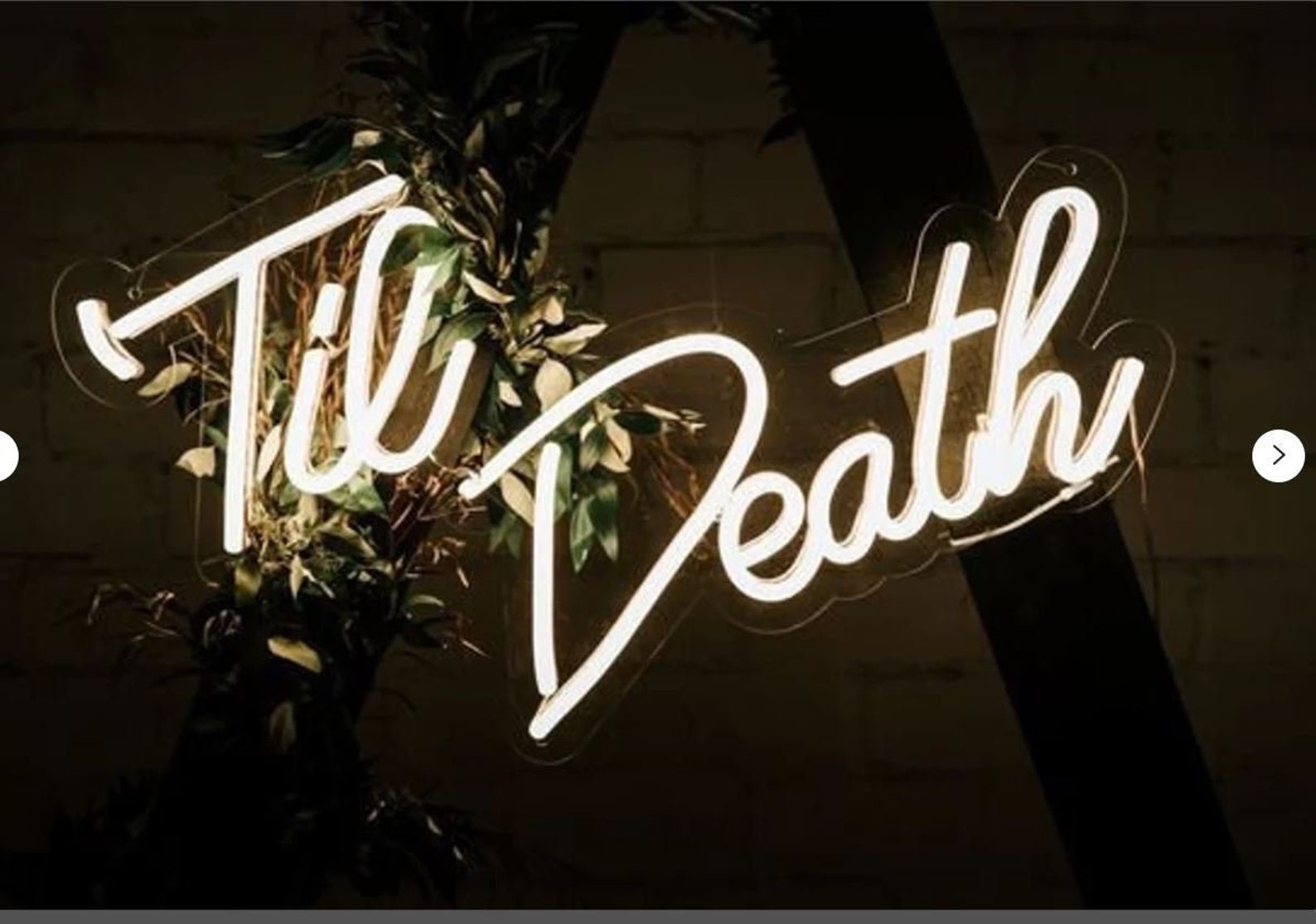 Til Death Neon Sign Til Death Neon Light Wedding Neon Sign - Etsy