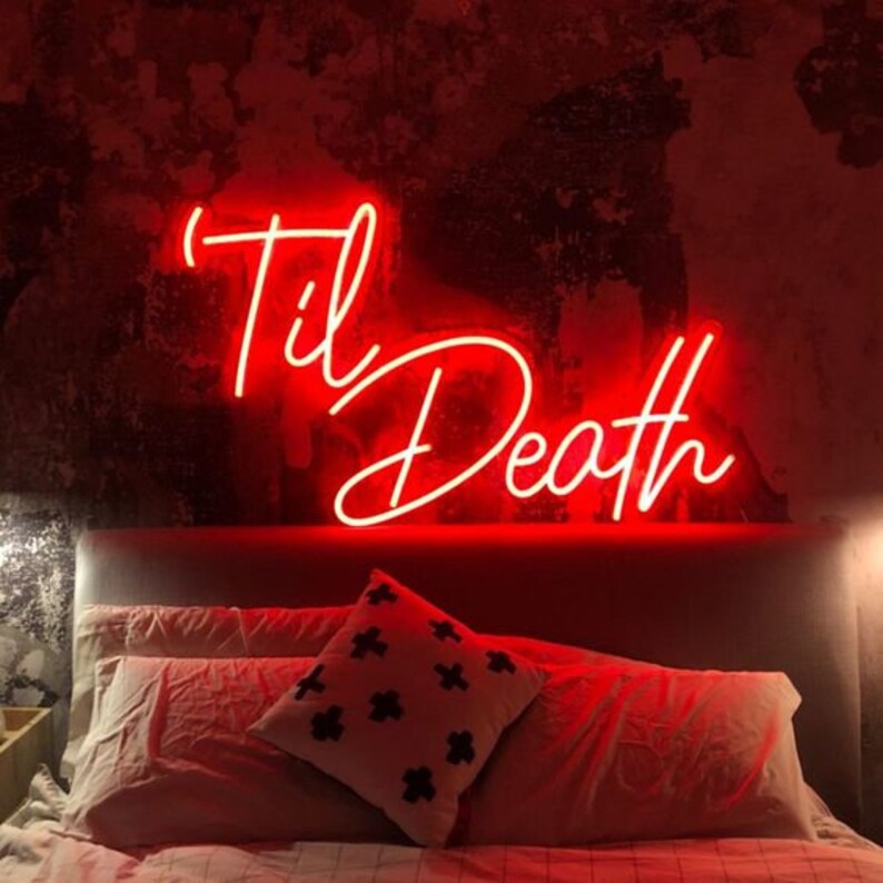 Til Death Neon Sign Wedding Neon Sign Custom Neon Sign Neon - Etsy