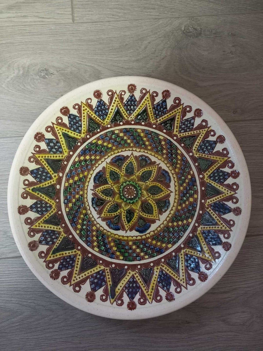 Ukrainian Ceramic Plate Made by Hand in the City of Kosiv is the ...