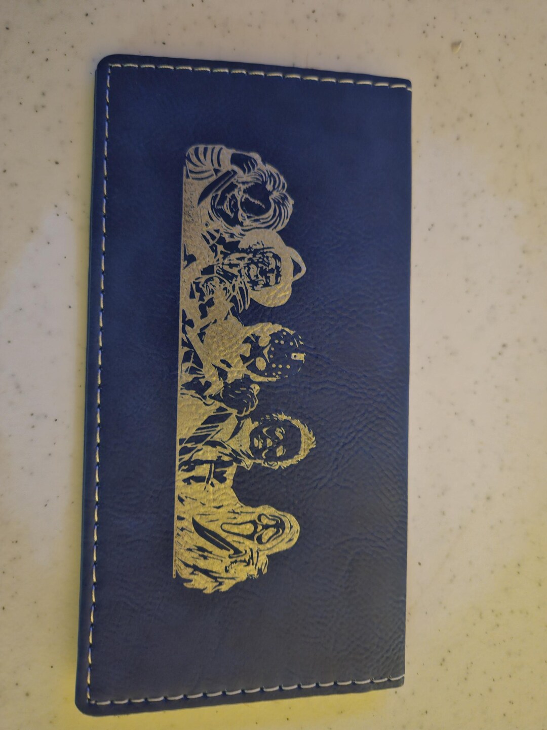 Horror Movie Slashers Laser Engraved Blue Checkbook Cover - Etsy