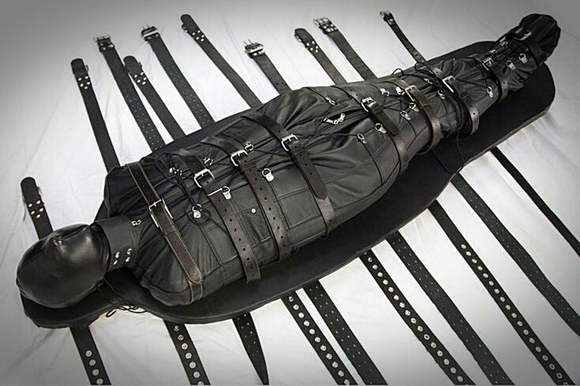 Heavy Duty Genuine Black Leather Sack Bondage Sleep Sack Etsy