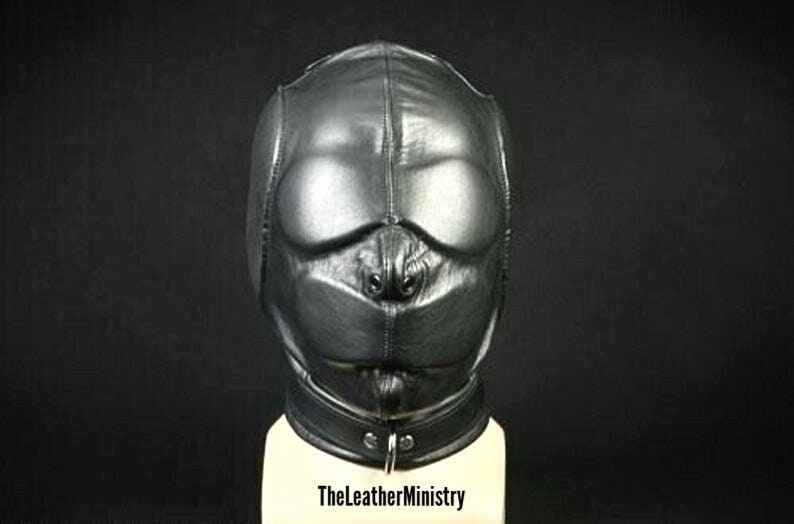 Men Sensory Deprivation Hood Bondage BDSM Padded Mask Black - Etsy