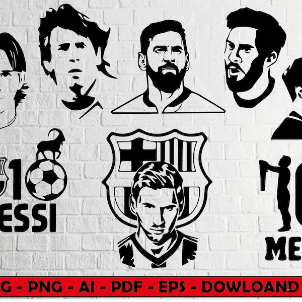 Messi miami svg - Etsy España