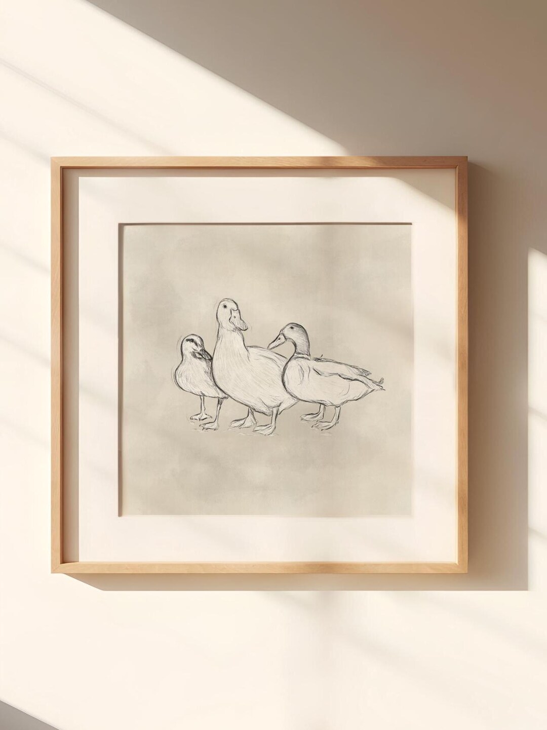 Vintage Duck Print, Duck Drawing, Duck Illustration, Antique Style Duck ...