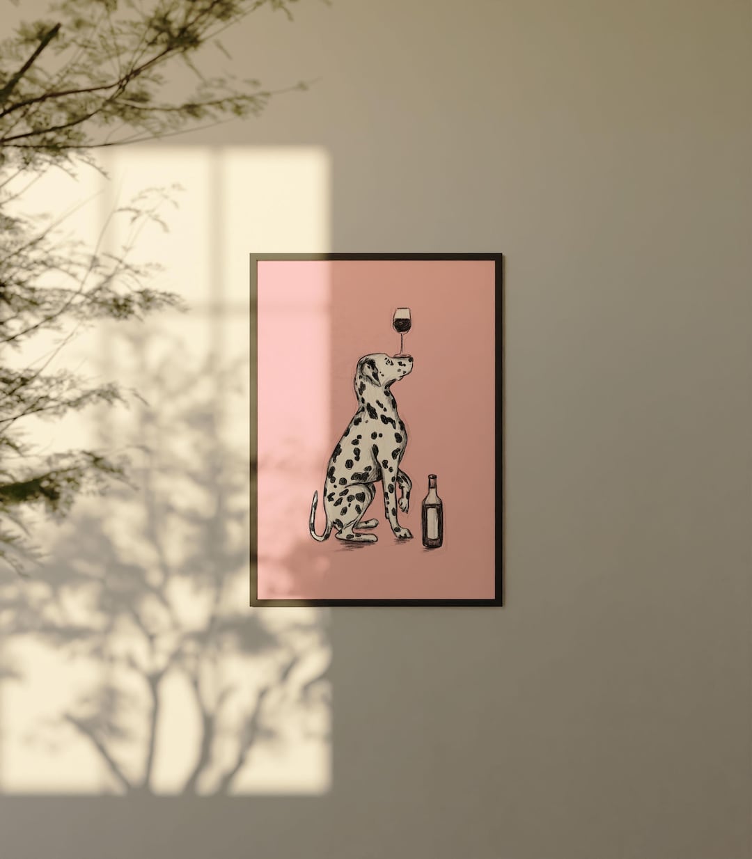 Customisable Dalmation Wall Art | Dalmation Drawing, Dalmation Print ...