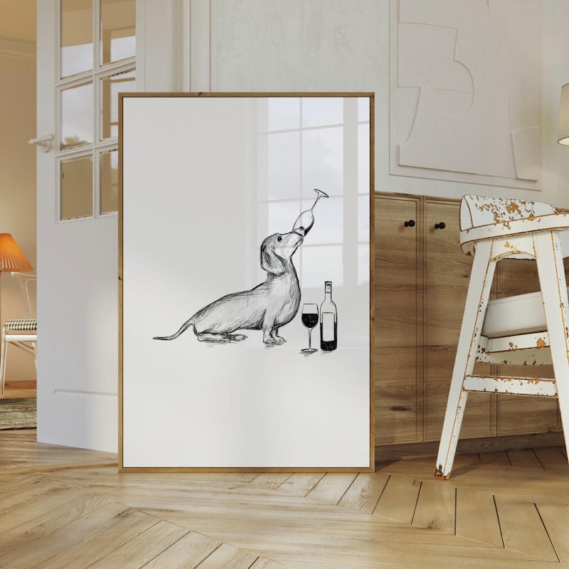 Dachshund Suit Print - Etsy UK