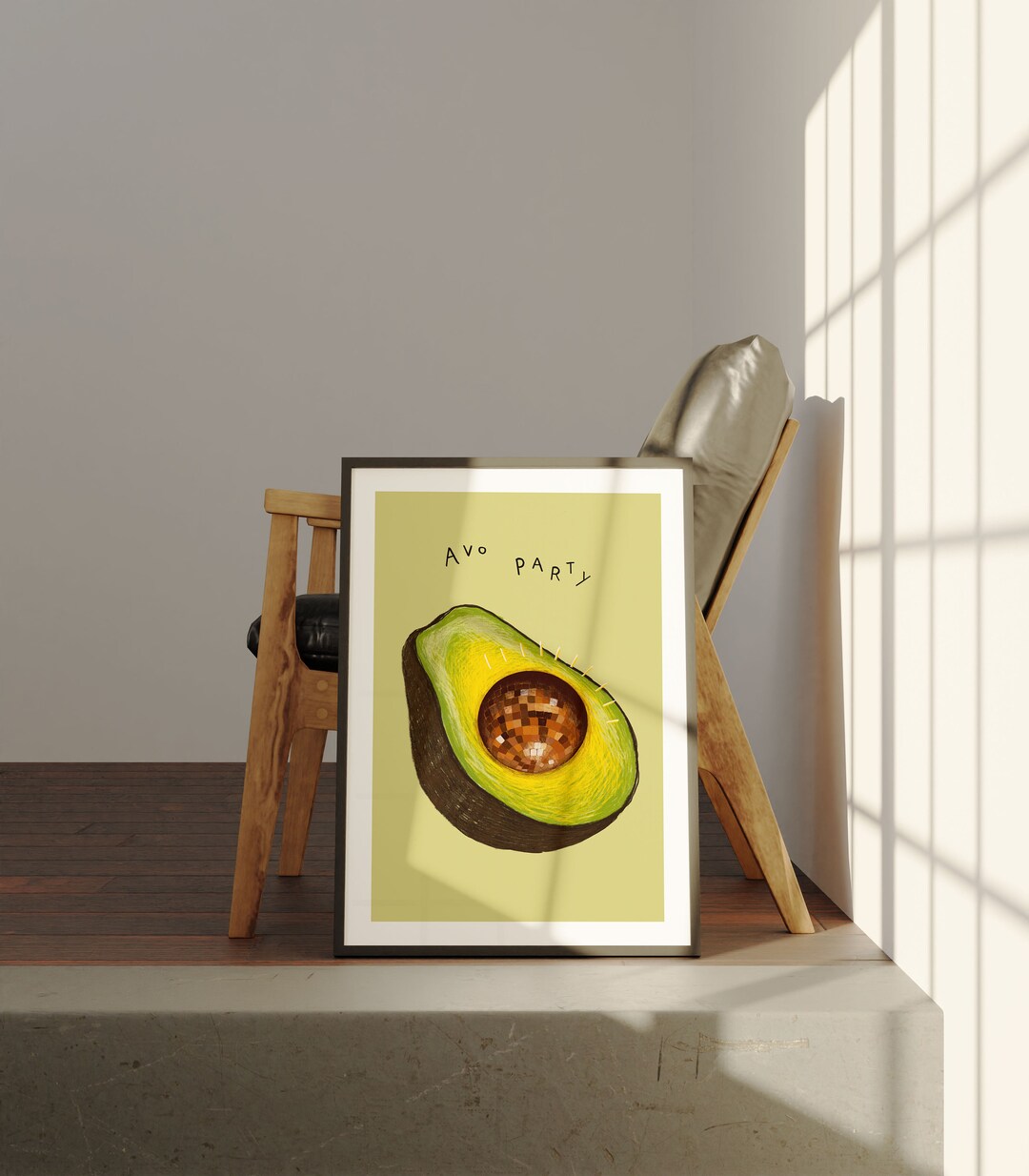 Disco Avocado Art Print | Trendy Kitchen Wall Decor - Etsy