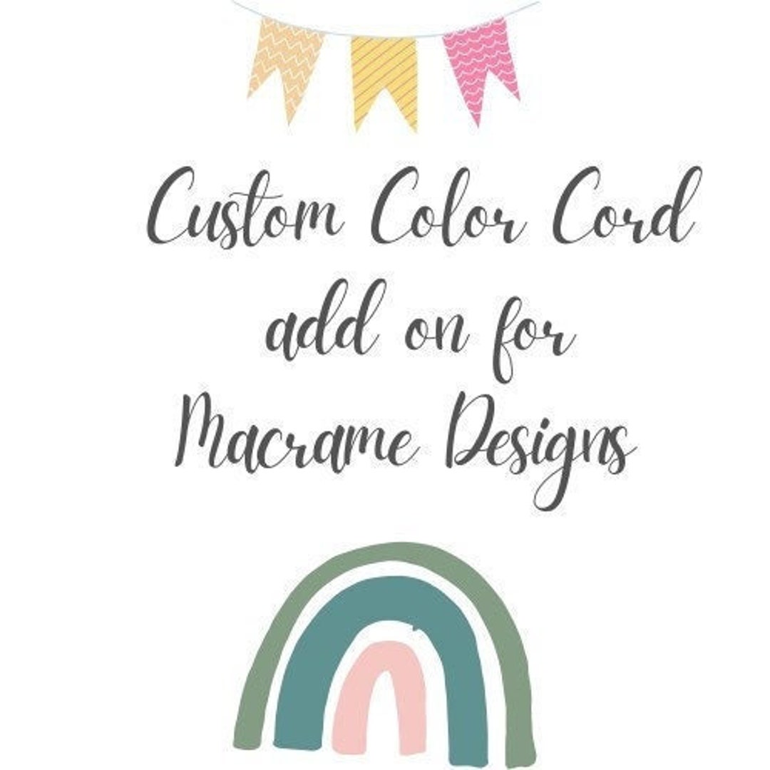Custom Color Cord Add On - Etsy