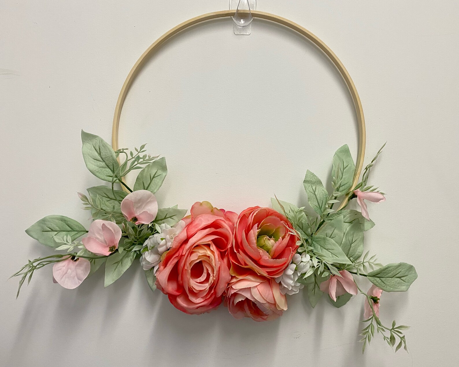 Design Your Own/custom Floral Bamboo/ Metal Hoop Wreath - Etsy
