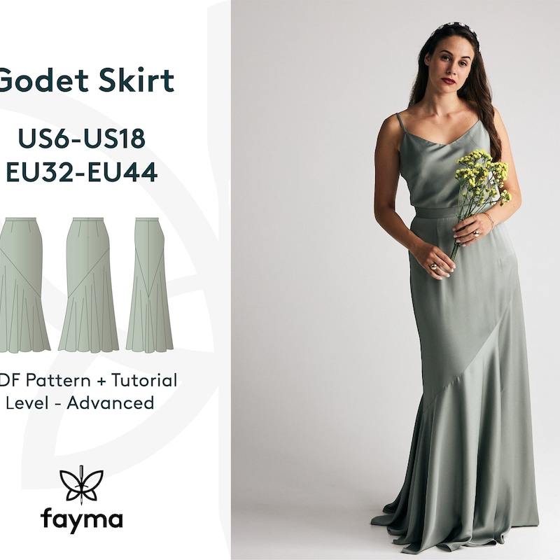 Godet Dress Pattern - Etsy UK