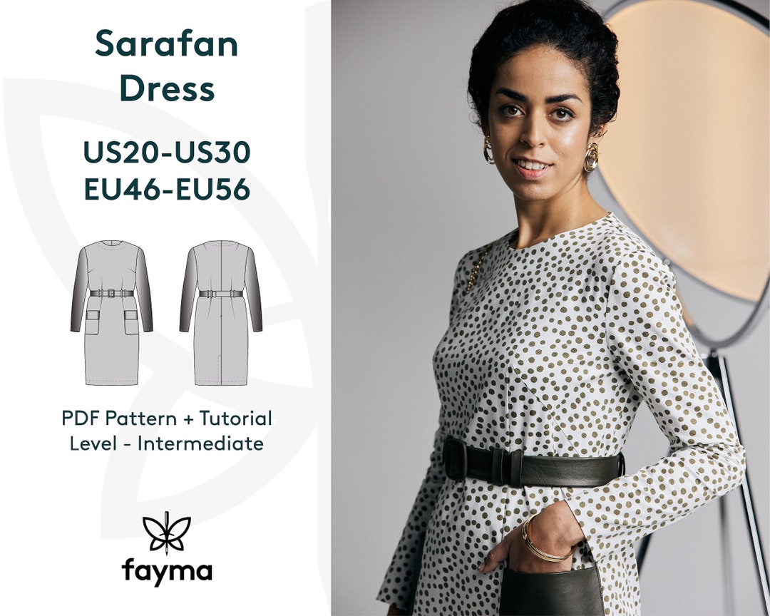 Sarafan Dress PDF Sewing Pattern/sizes US20 Us30/difficulty Level ...