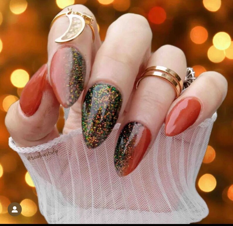 CITRUS Grove-glitter Dip Powder Fall Nail Dip Dip Powder - Etsy