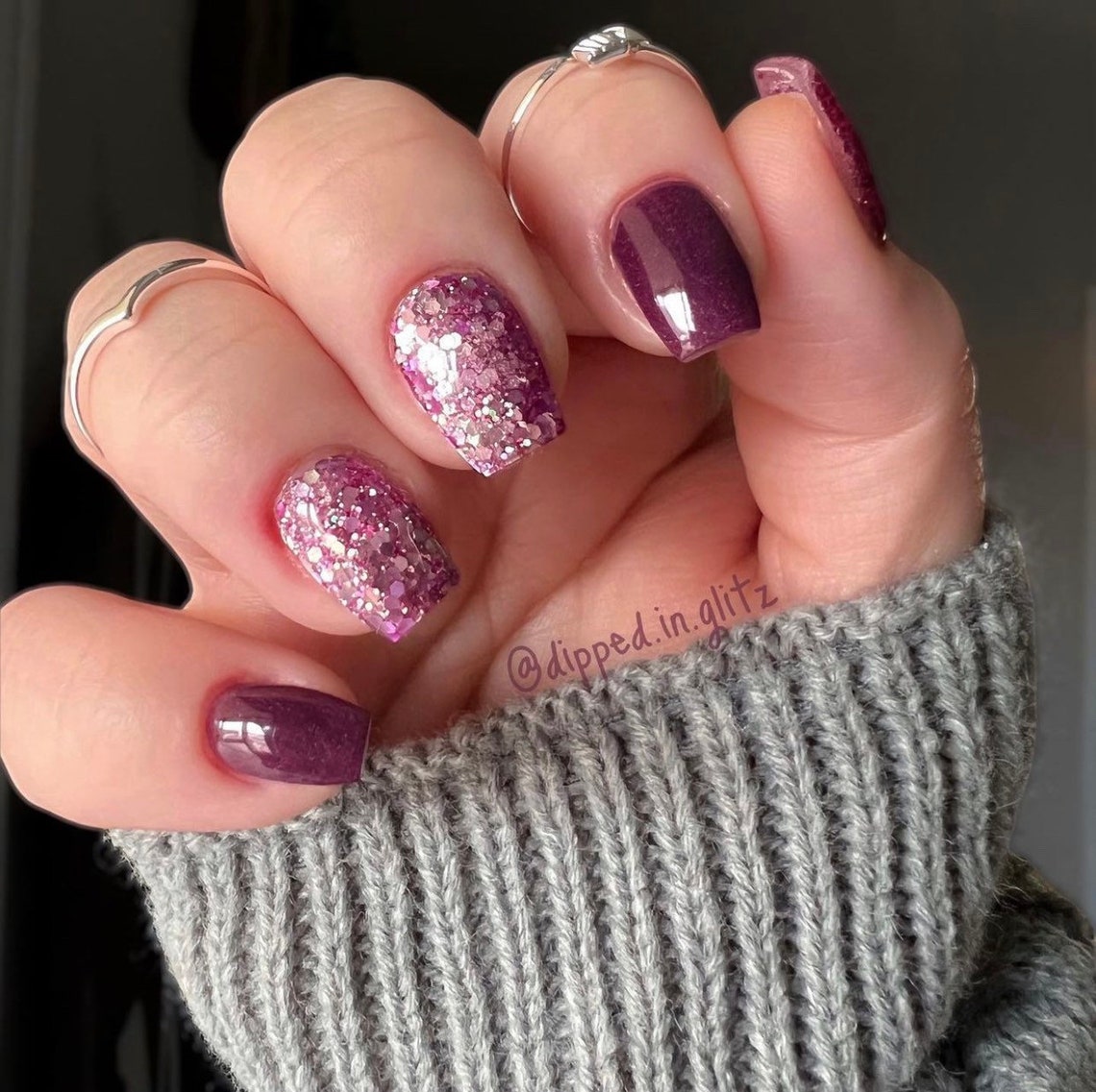 BOYSENBERRY Purple Dip Powder Purple Nail Dip Dip Powder - Etsy