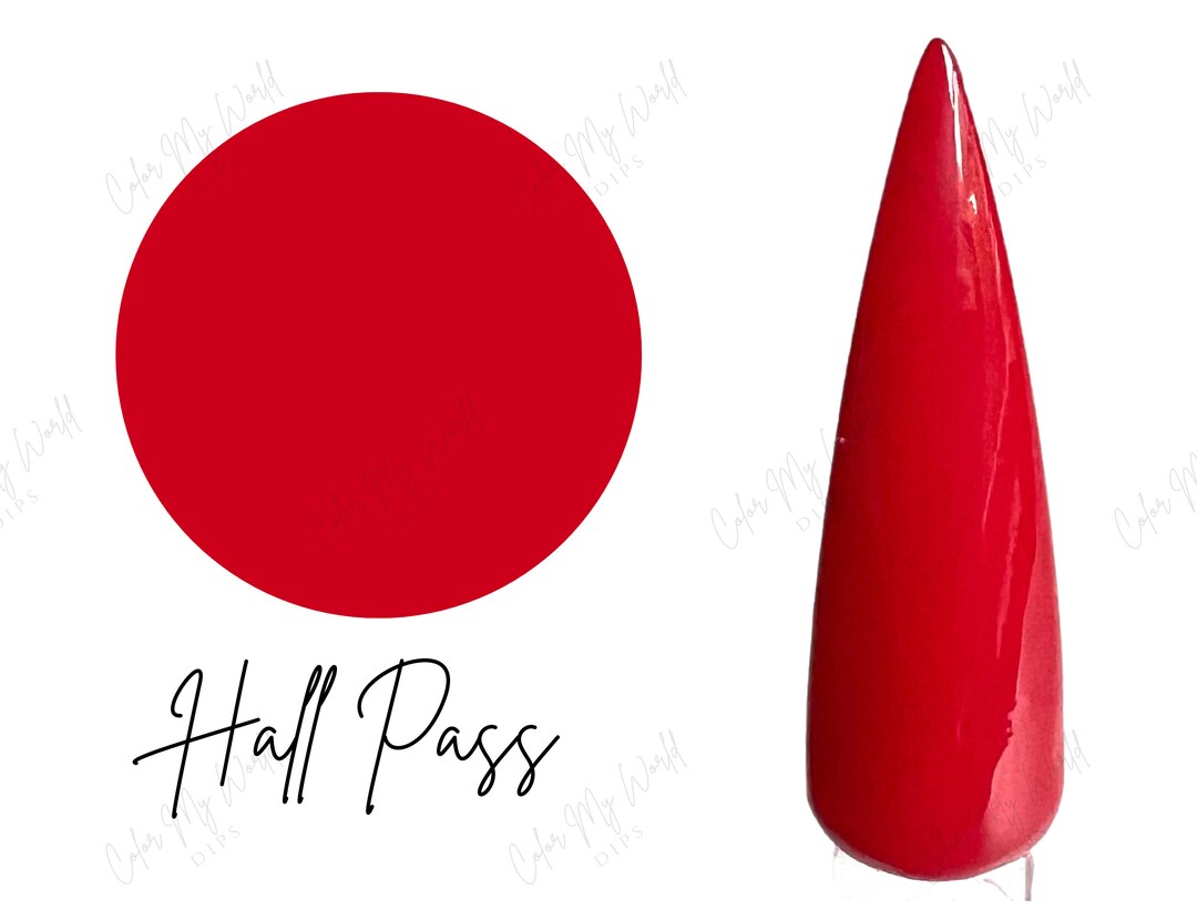 Hall Pass-red Dip Powder, Red Nail Dip, Dip Powder, Nail Dip Powder ...