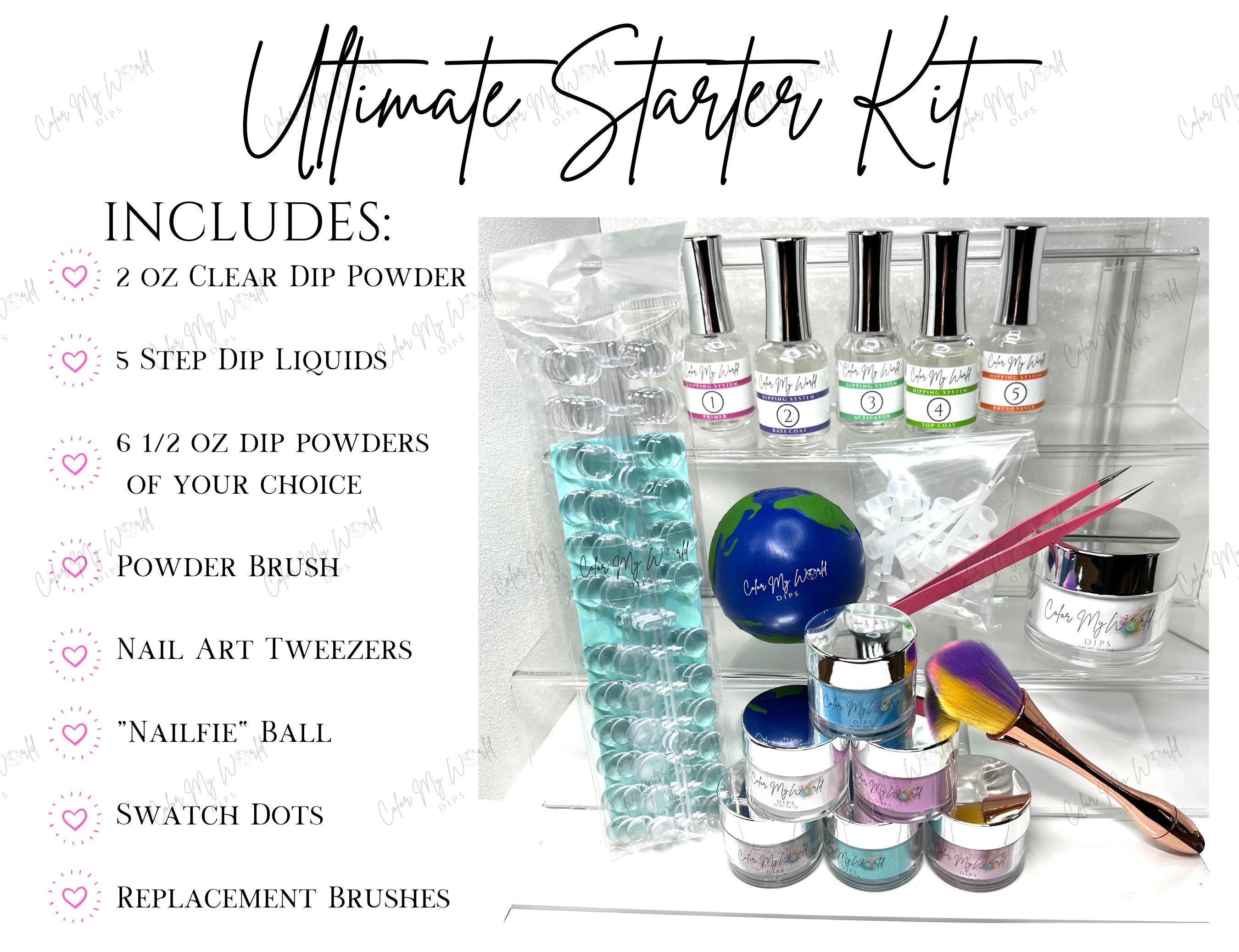Dip Powder Starter Kit Dip Powder Liquids Dip Powder Kit - Etsy