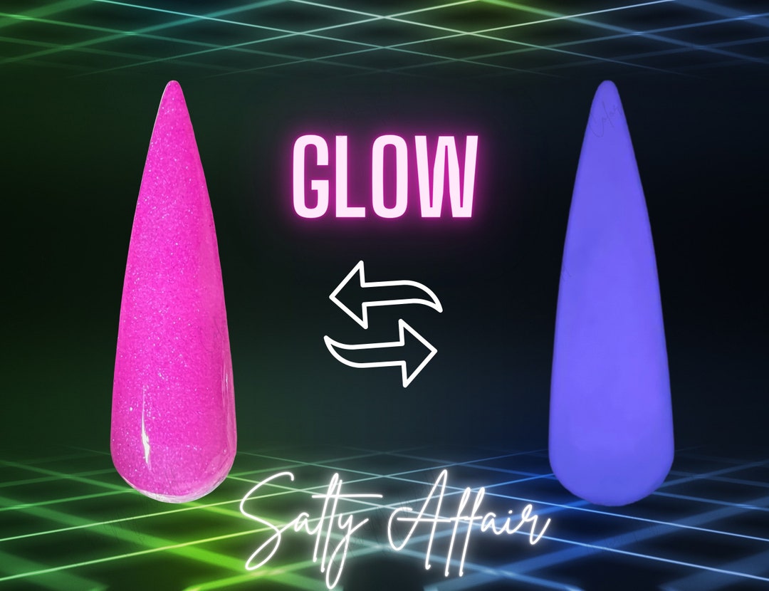 SALTY AFFAIR- Pink Glow Shimmer Dip Powder, Pink Shimmer Nail Dip, Dip ...