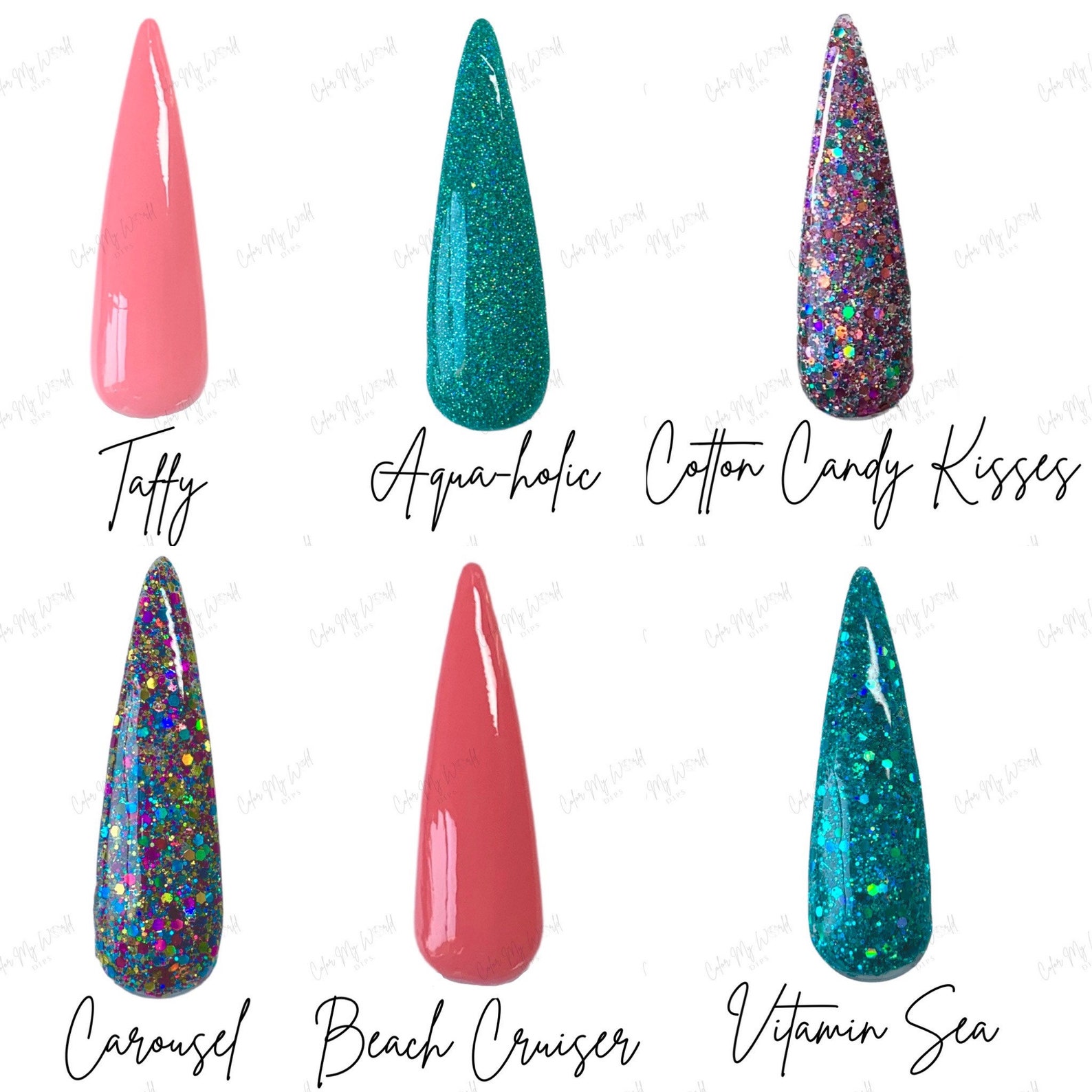 CAROUSEL Glitter Dip Powder Glitter Nail Dip Dip Powder | Etsy