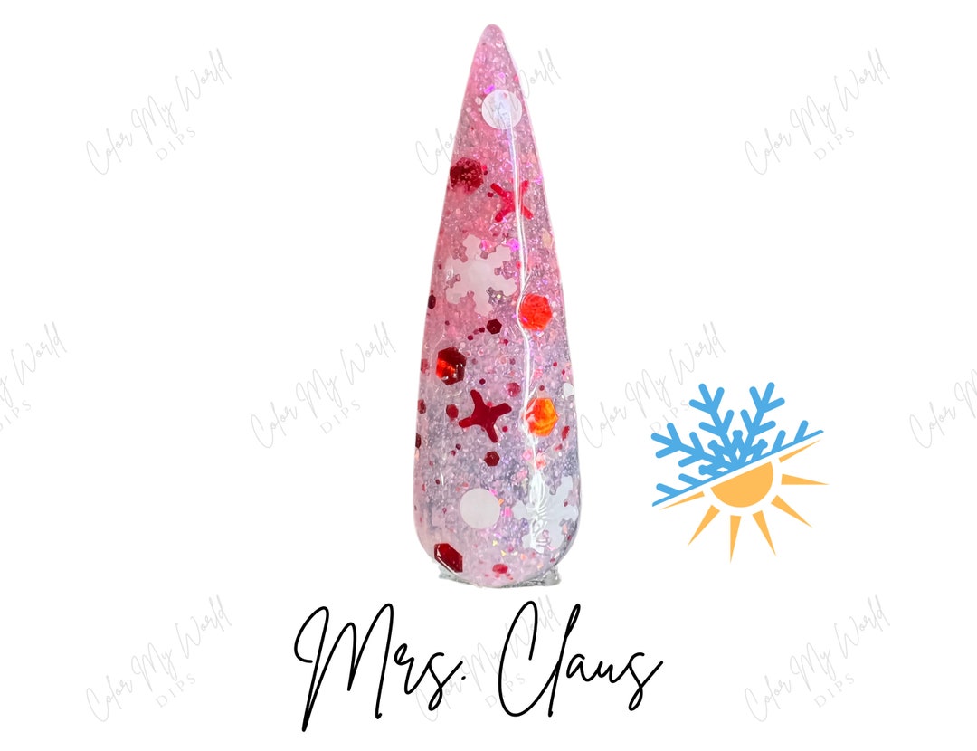 MRS. CLAUS- Pink Thermal Dip Powder, Mood Changing Dip Powder, Dip ...