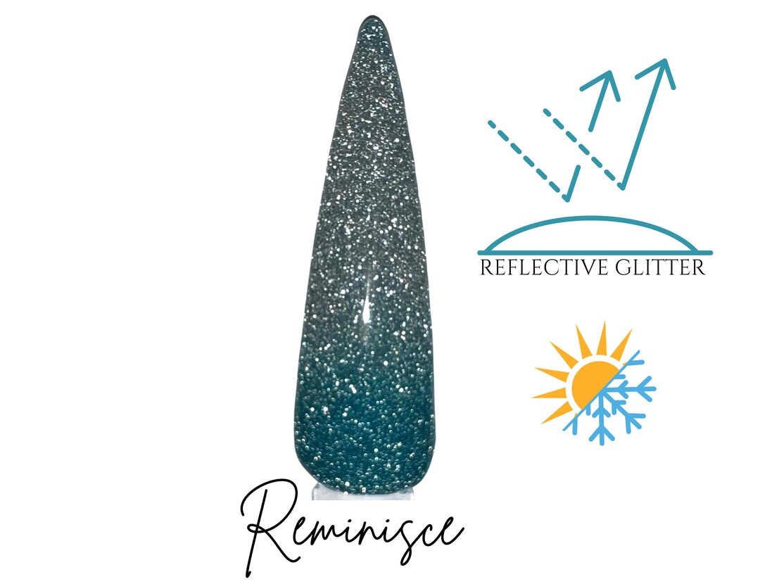 REMINISCE- Reflective Glitter Dip Powder, Reflective Glitter Nail Dip ...