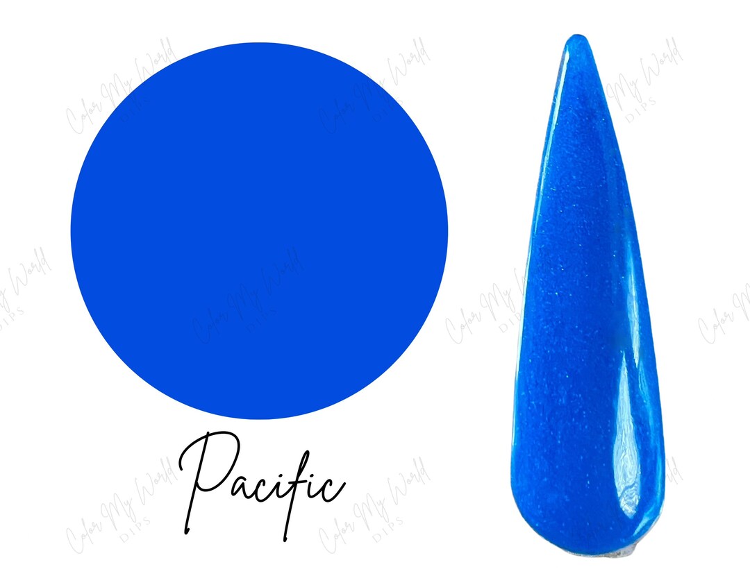 Pacific-retiring, Blue Dip Powder, Blue Nail Dip, Dip Powder, Nail Dip ...