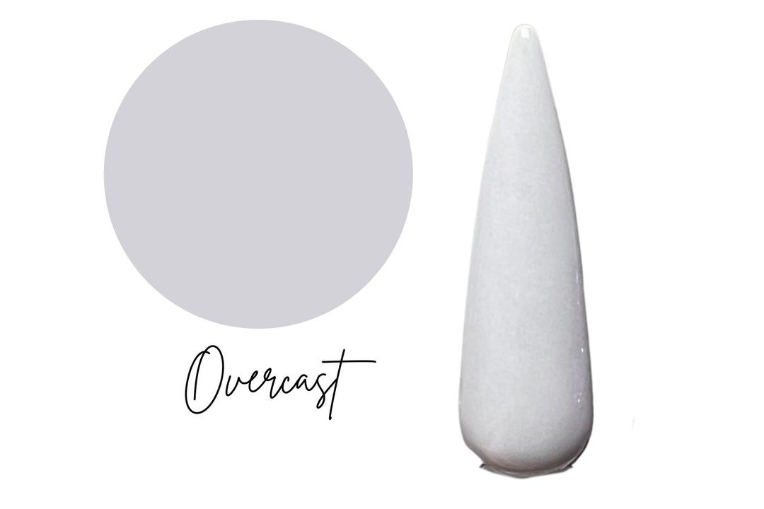 OVERCAST- Gray Dip Powder, Gray Shimmer Nail Dip, Gray Dip Powder, Gray ...