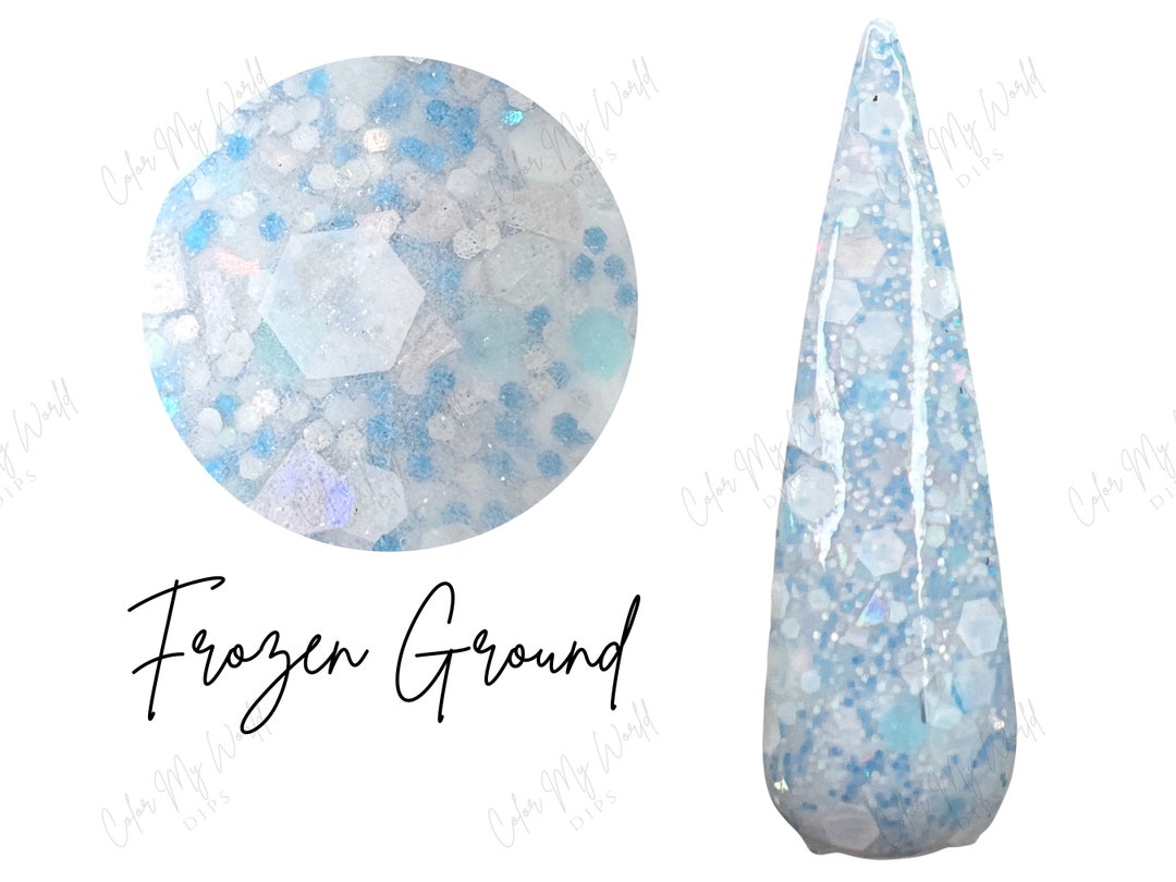 FROZEN GROUND- Winter Glitter, Dip Powder, Winter Mani, Nail Dip, Dip ...