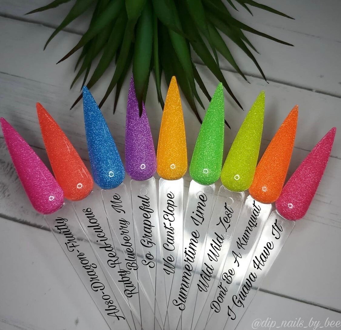 RUBY RED-ICULOUS neon dip powder dip powder dip powders | Etsy