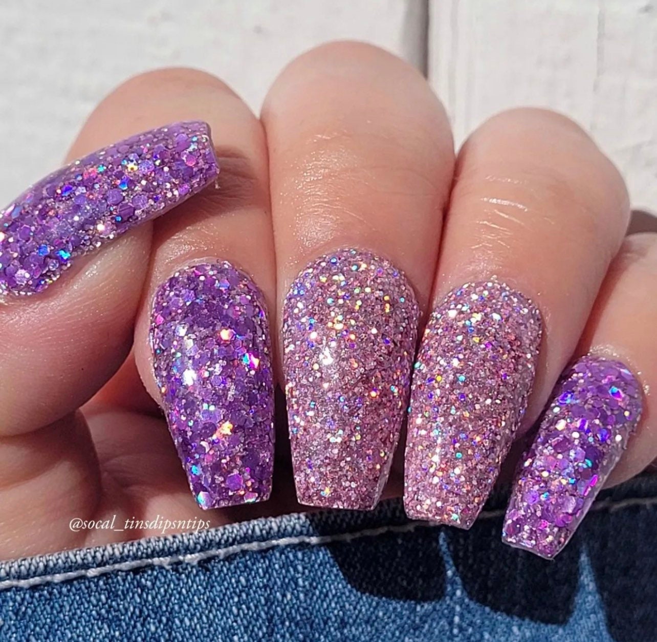 PURPLE RAIN Glitter Dip Powder Glitter Nail Dip Dip Powder - Etsy