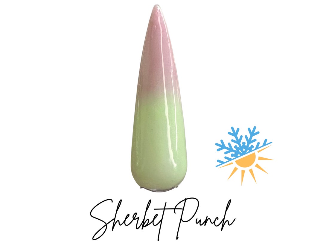 SHERBET Punch-thermal Dip Powder, Spring Nails, Spring Mani, Dip Powder ...