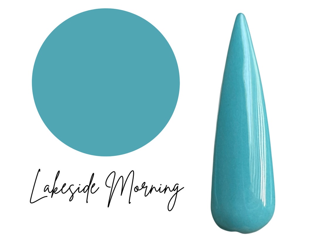 LAKESIDE MORNING -blue Dip Powder, Nail Dip, Blue Tonal Nails, Nail Dip ...