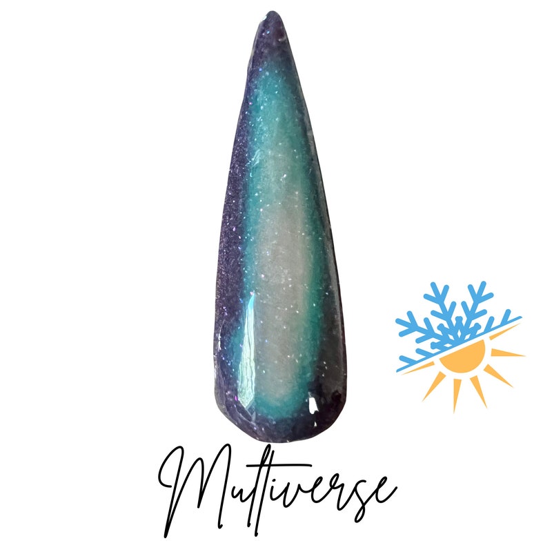 Blue Dip Powder Nails - Etsy