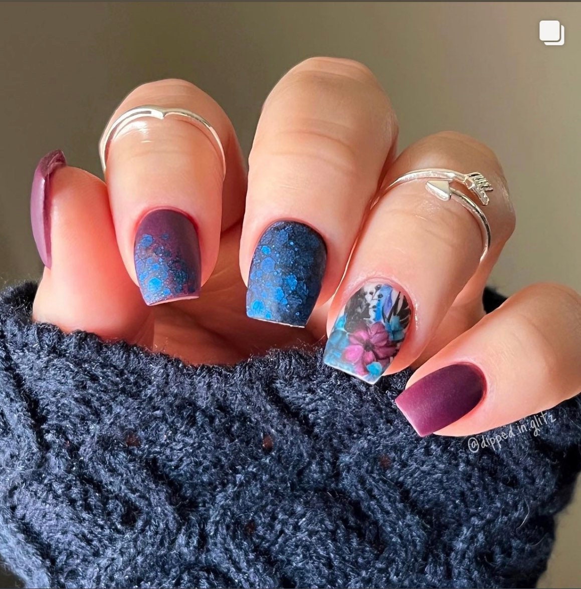 BOYSENBERRY Purple Dip Powder Purple Nail Dip Dip Powder - Etsy