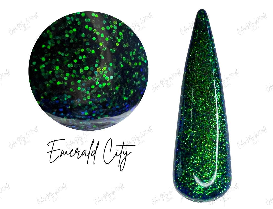 EMERALD City-glitter Dip Powder, Fall Nail Dip, Dip Powder, Dip Powder ...
