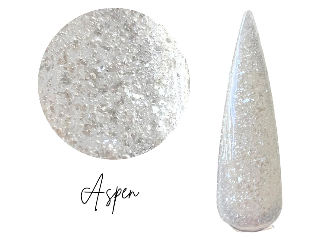 ASPEN White Flaky Dip Powder, White Nail Dip, Dip Powder, Nail Dip ...