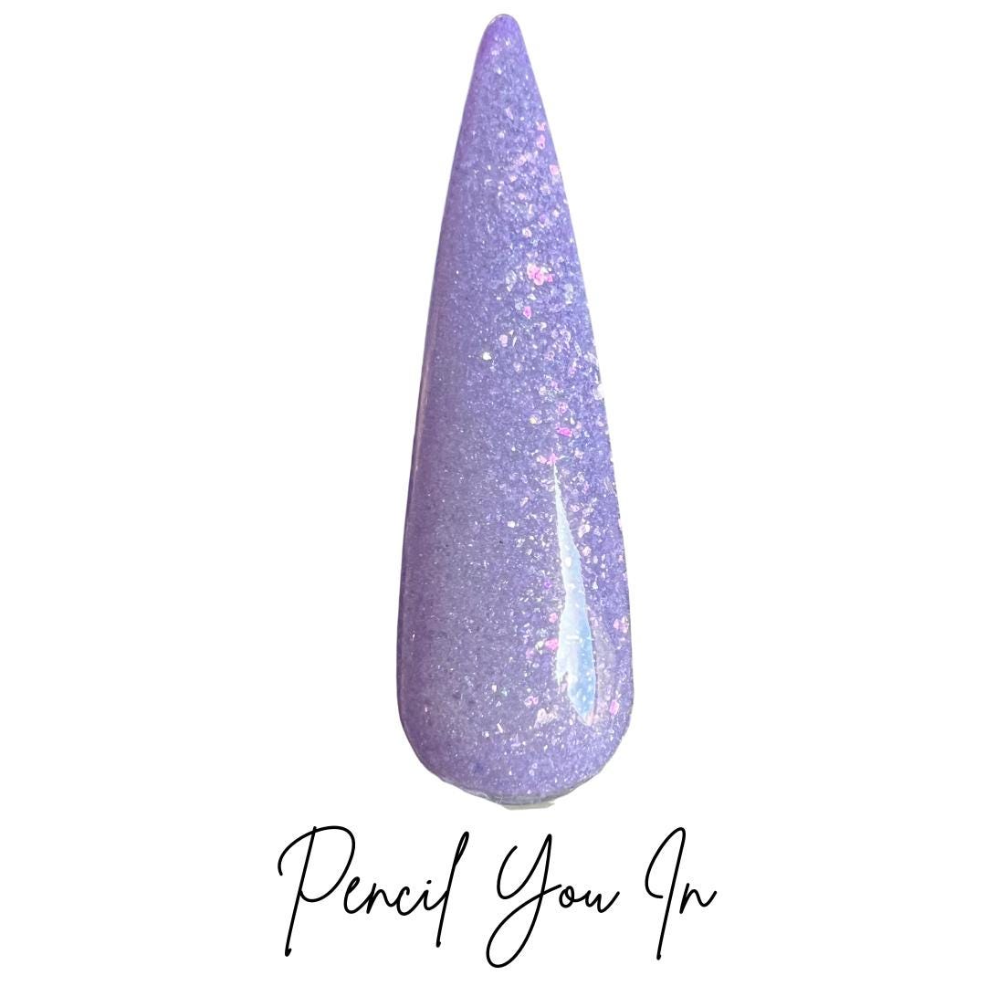 PENCIL YOU IN- Purple Flaky Dip Powder, Purple Nail Dip, Dip Powder ...