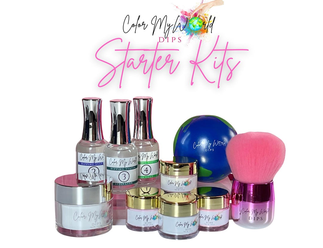 Dip Powder Starter Kit- Dip Powder Liquids, Dip Powder Kit, Nail Dip ...