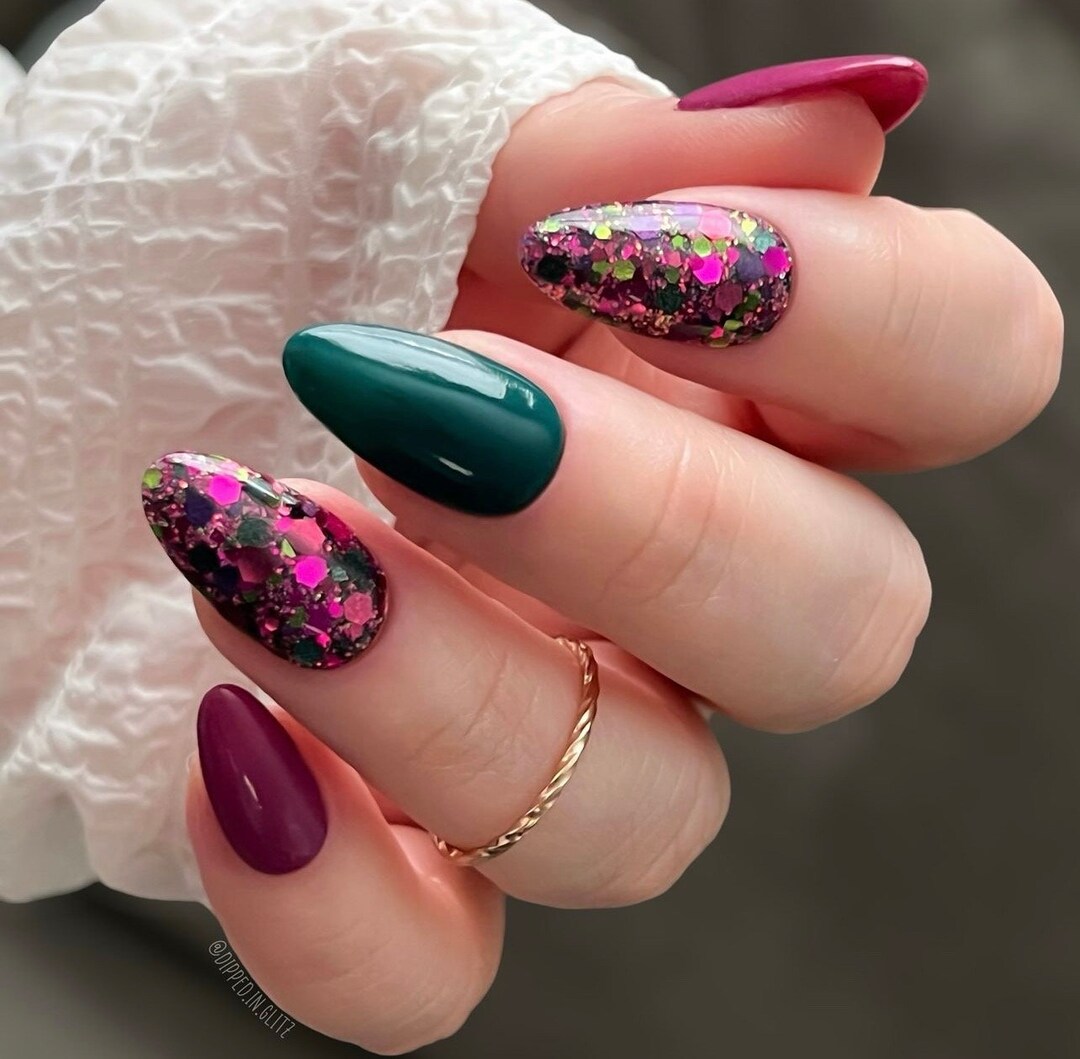 FAIRY FOREST- Fall Glitter Dip Powder, Glitter Nail Dip, Dip Powder ...