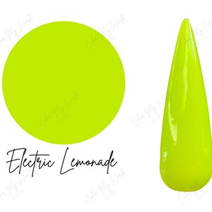 ELECTRIC LEMONADE- Neon Dip Powder, Neon Dip Nails, Dip Powder, Dip ...