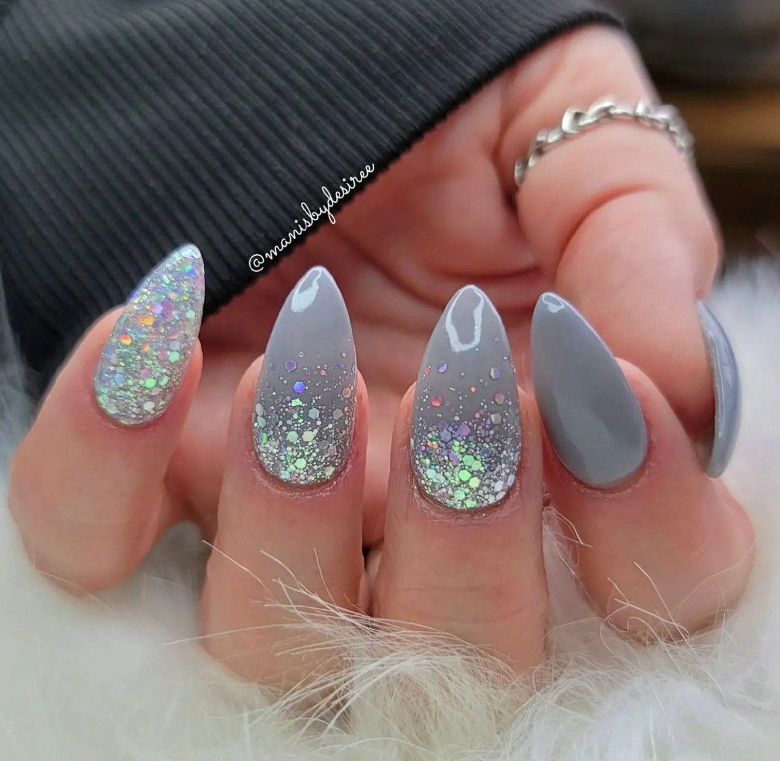 MOODY- Gray Dip Powder, Gray Nail Dip Powder, Nail Dip Powder, Dip ...