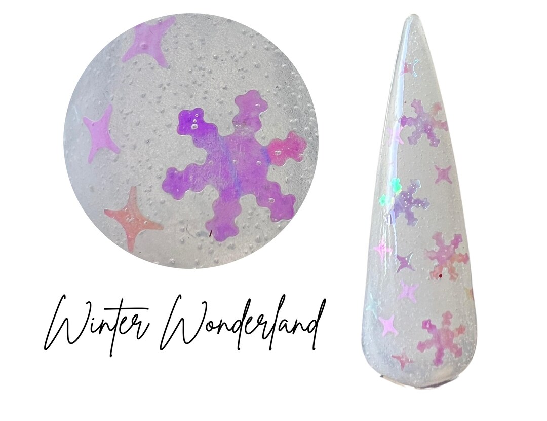 WINTER WONDERLAND Snowflake Nail Dip, Dip Powder, Nail Dip Powder, Dip ...