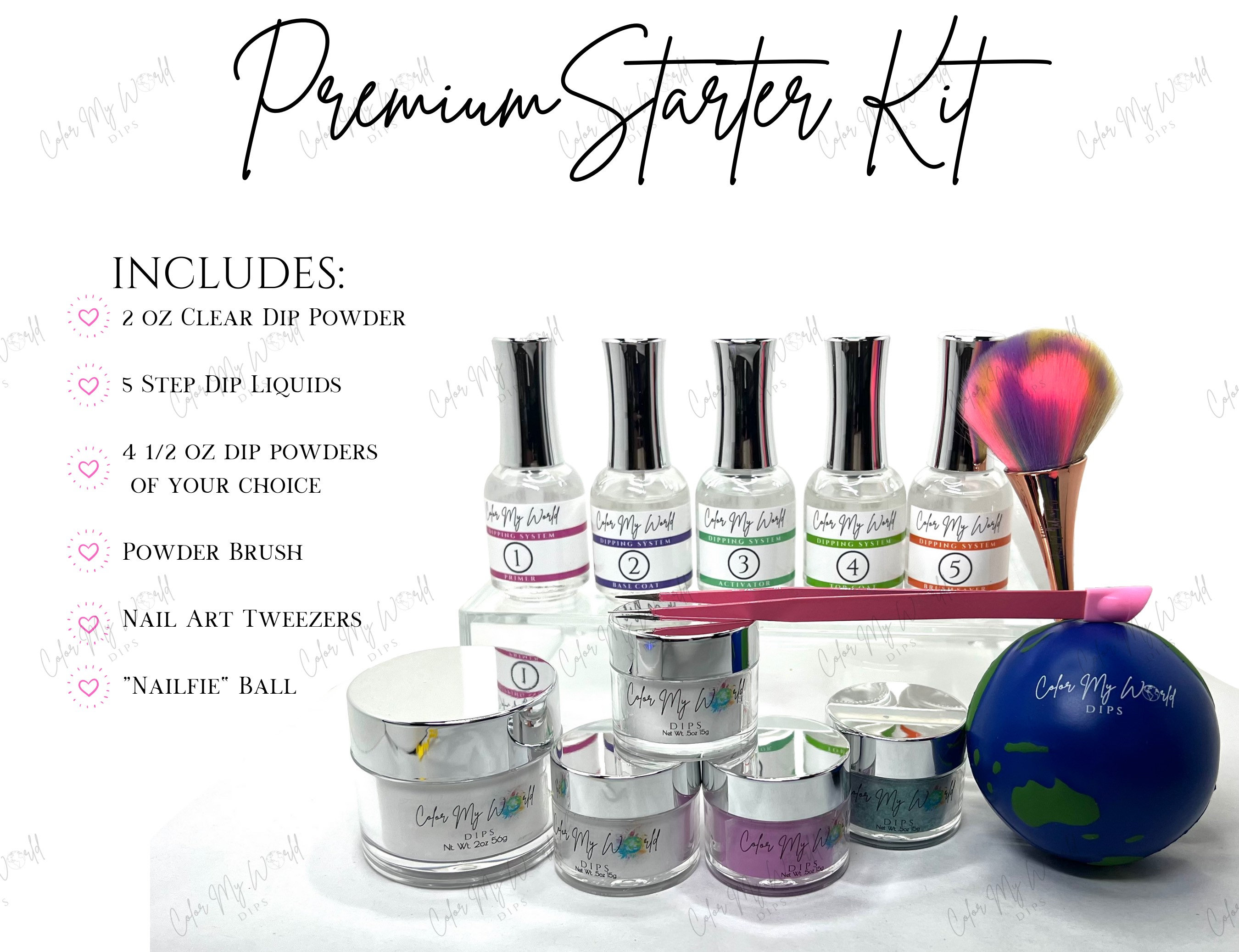 Dip Powder Starter Kit Dip Powder Liquids Dip Powder Kit - Etsy
